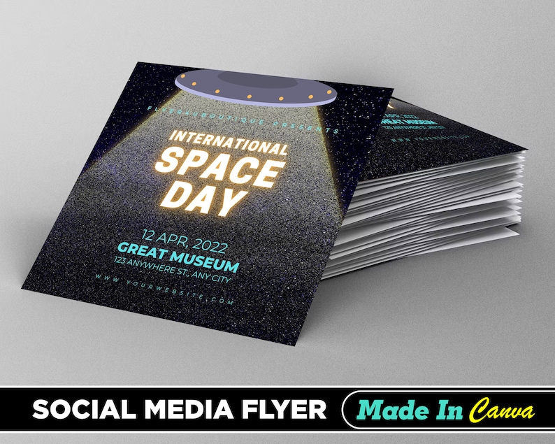 Space Flyer DIY Canva Space Flyer Template 2022 Editable - Etsy