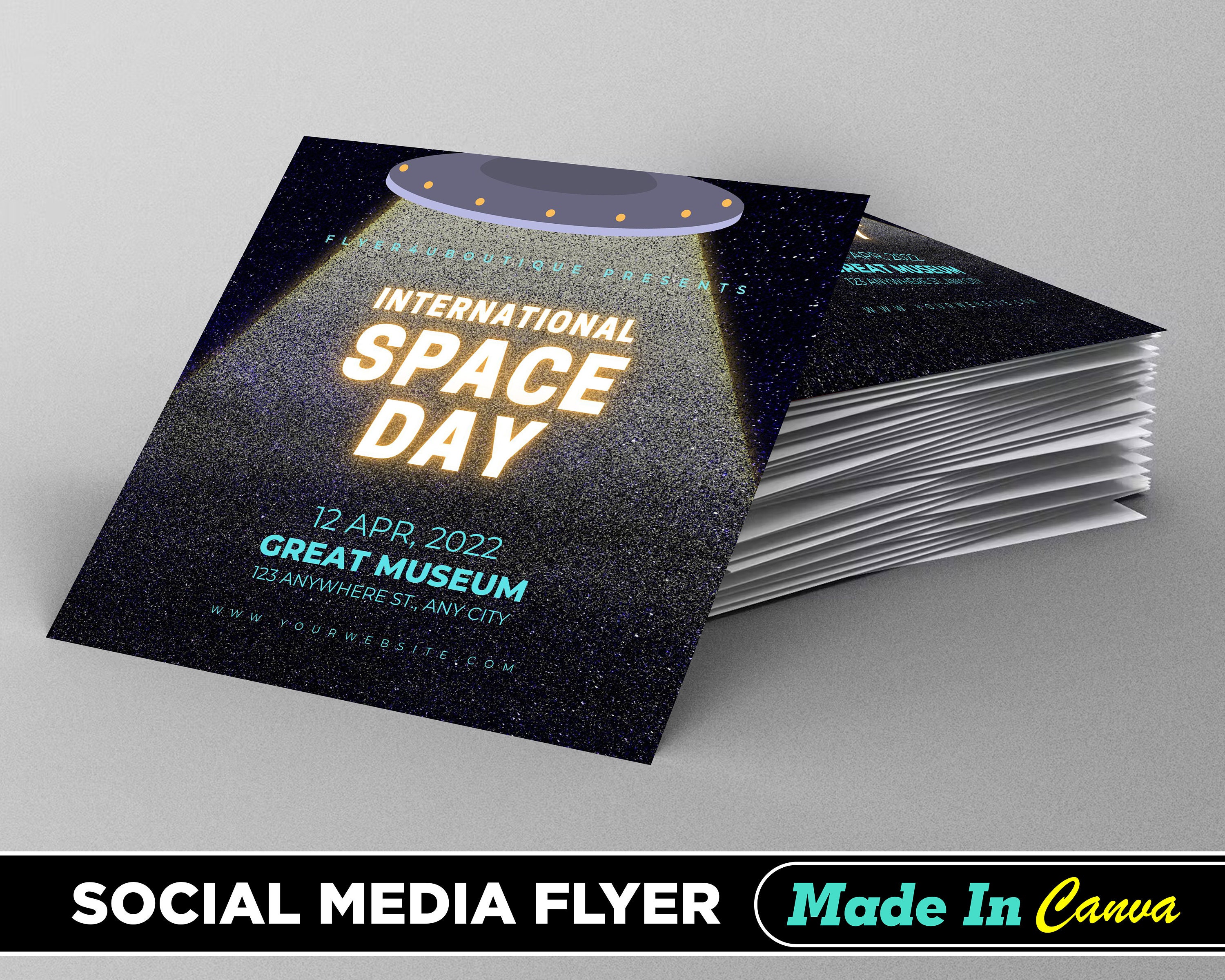Space Flyer DIY Canva Space Flyer Template 2022 Editable - Etsy