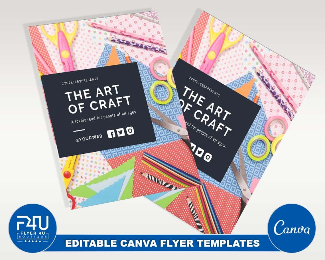 Craft Class Flyer DIY Canva Craft Class Flyer Template 2022 - Etsy