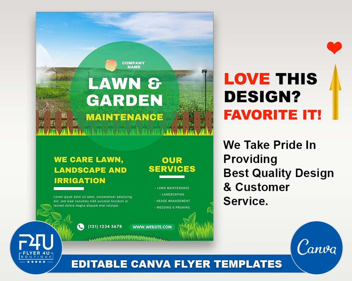 Irrigation Services Flyer DIY Canva Irrigation Servicesflyer - Etsy