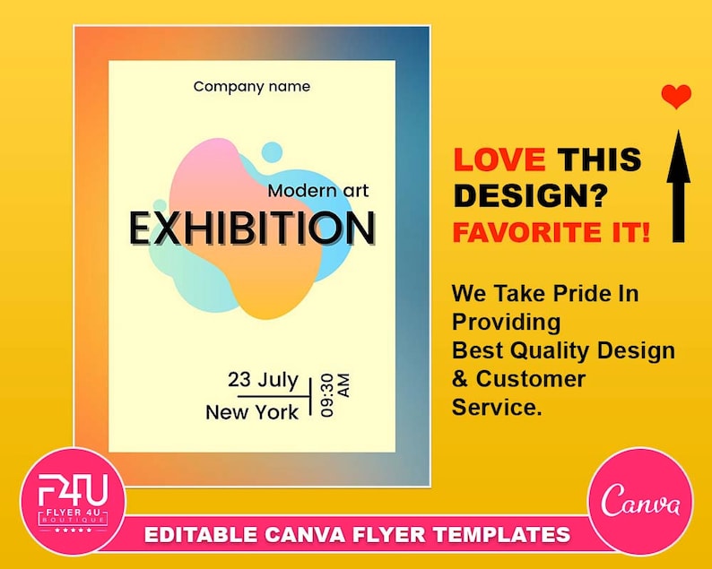 Art Exhibition Invitation Flyer, DIY Canva Art Exhibition Invitation ...