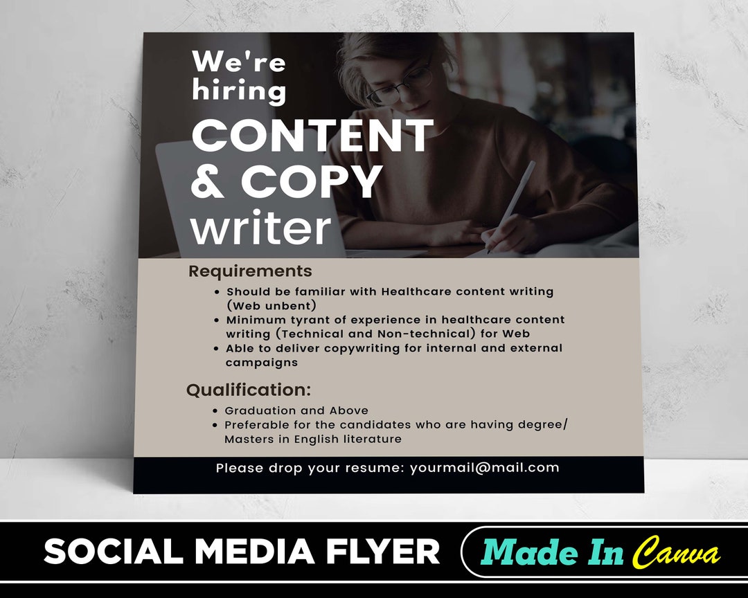 Content Writer Service Flyer, DIY Canva Content Writer Service Flyer ...