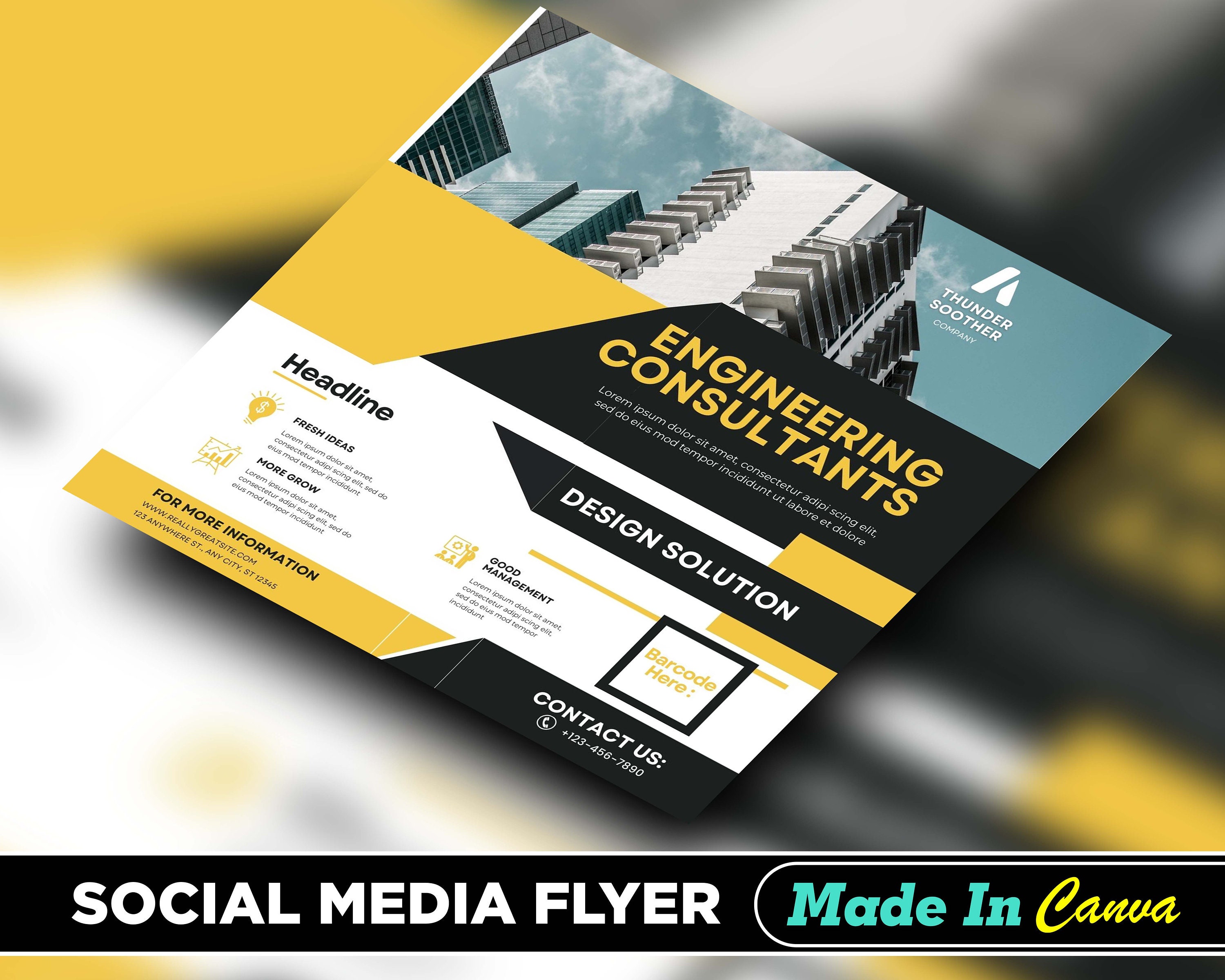 Engineering Consultants Flyer DIY Canva Engineering - Etsy