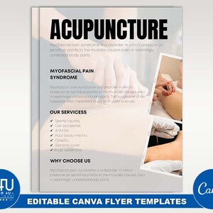 Acupuncture Flyer, DIY Canva Acupuncture Flyer Template 2022,editable ...