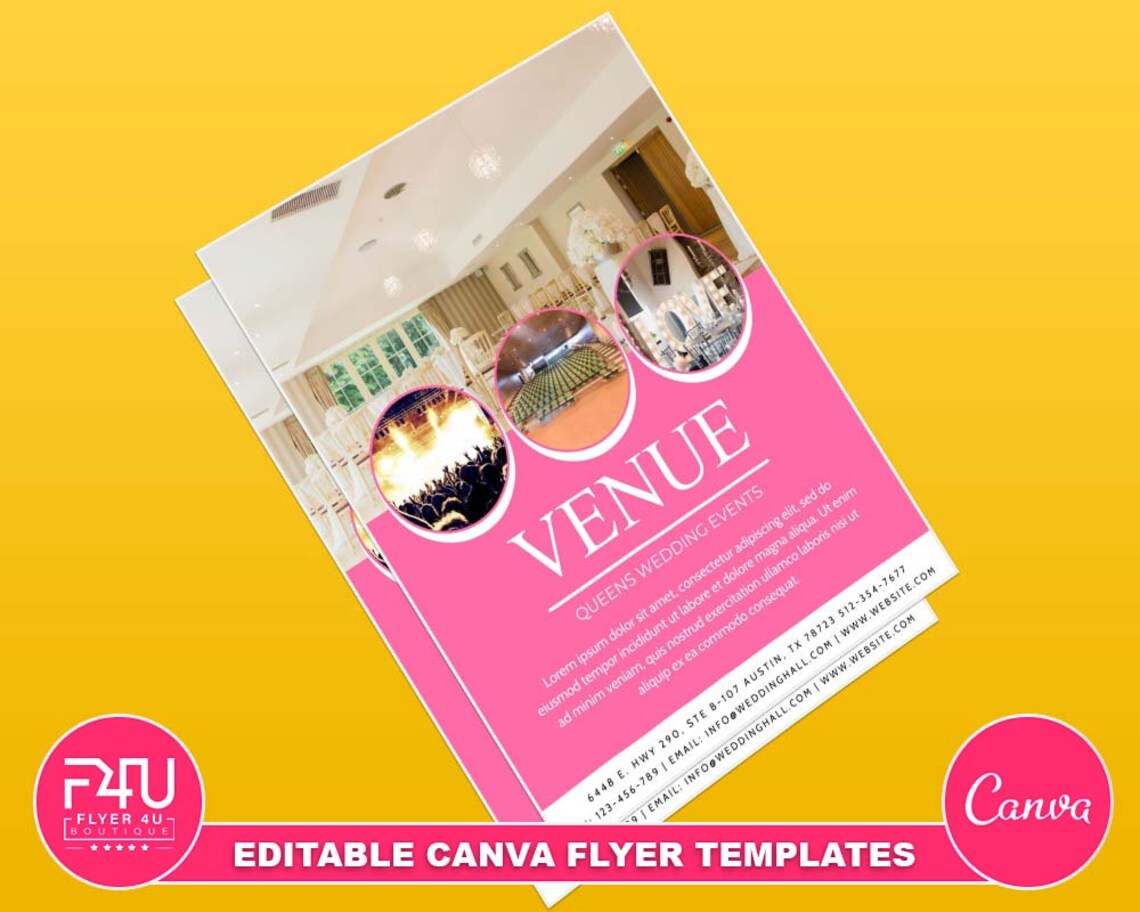 Venue Flyer DIY Canva Venue Flyer Template 2022 Editable | Etsy