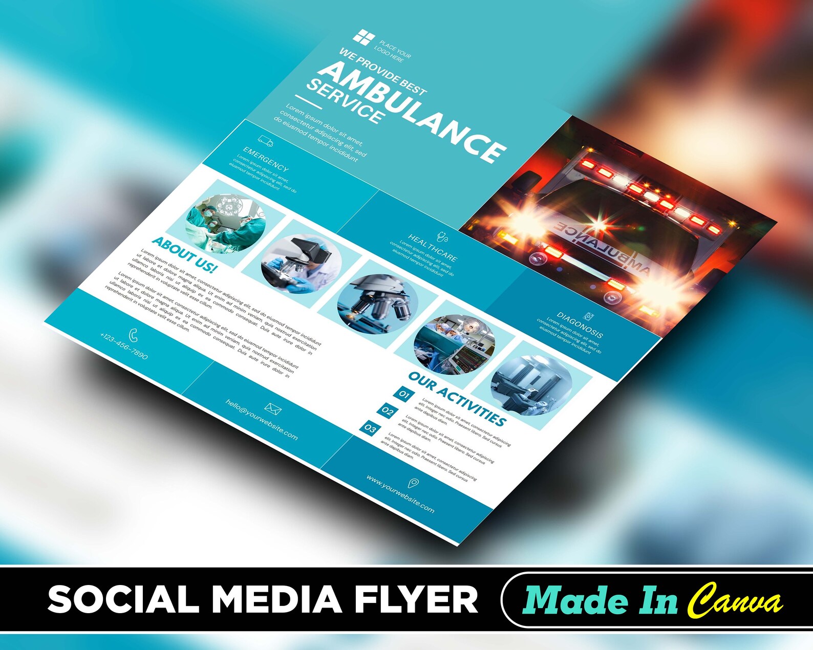 Ambulance Service Flyer DIY Canva Ambulance Service Flyer - Etsy