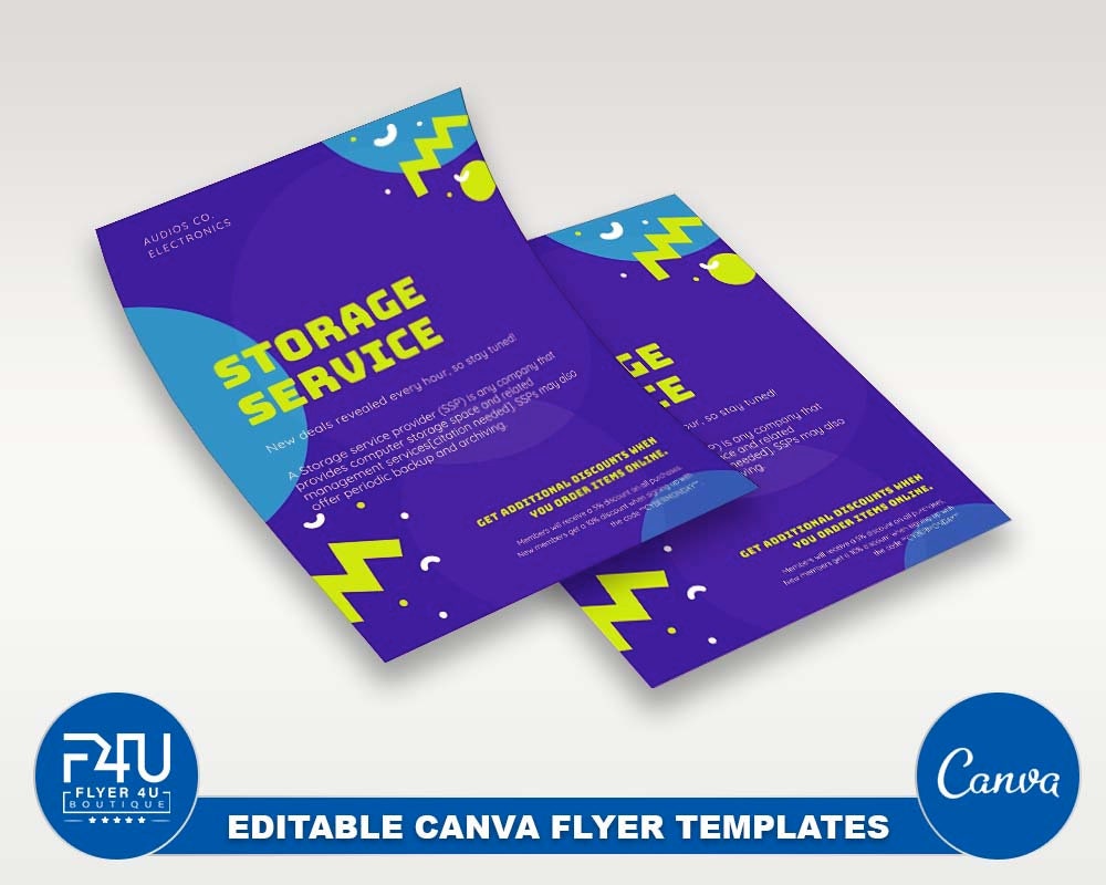Storage Service Flyer, DIY Canva Storage Service Flyer Template 2022 ...