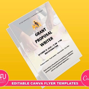 Grant Proposal Writer Flyer, DIY Canva Grant Proposal Writer Flyer ...