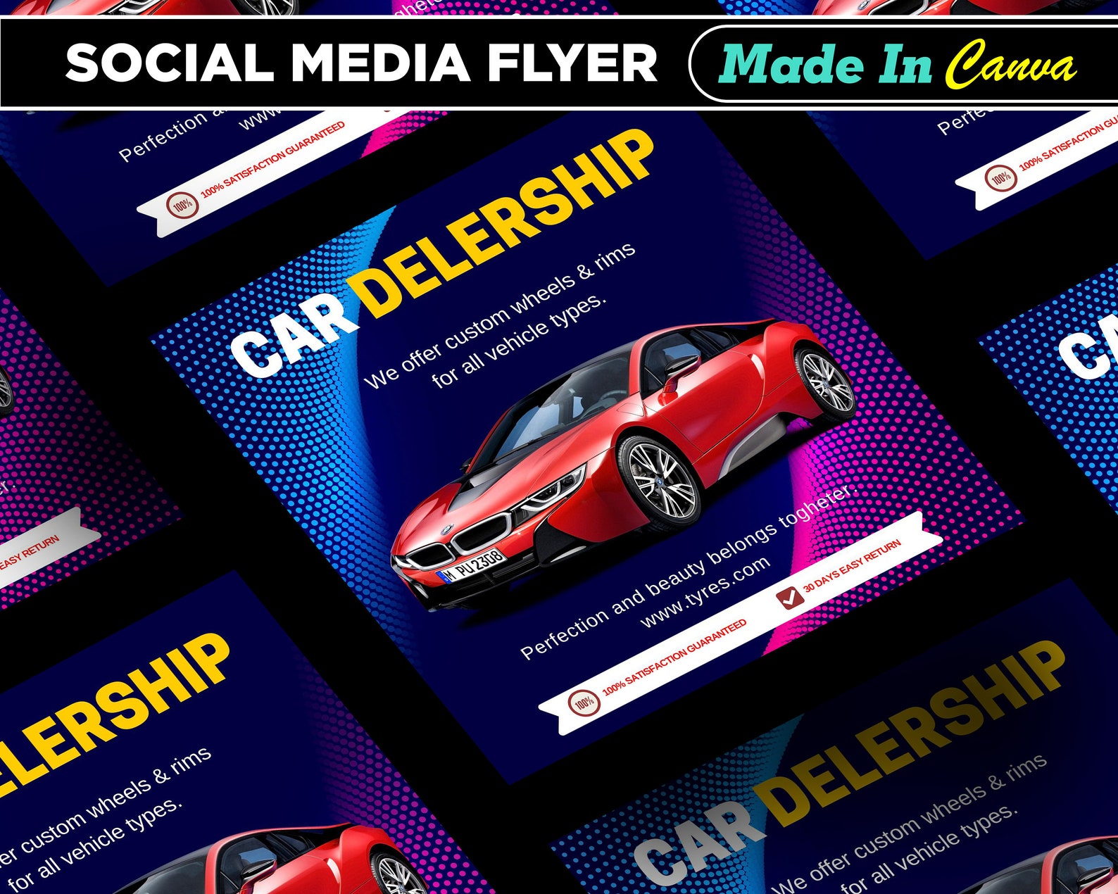Car Dealership Flyer DIY Canva Car Dealership Flyer Template - Etsy