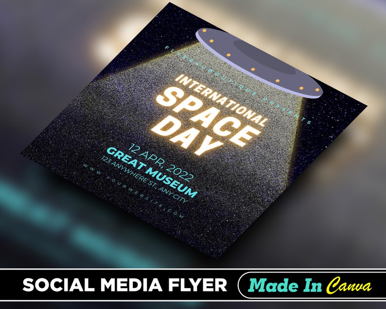Space Flyer DIY Canva Space Flyer Template 2022 Editable - Etsy
