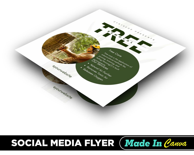 Tree Removal Flyer, DIY Canva Tree Removal Flyer Template 2022 ...
