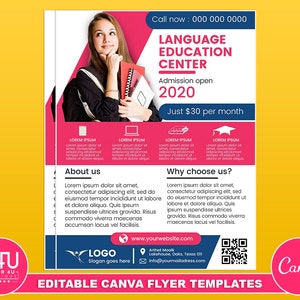 School Flyer, DIY Canva School Flyer Template 2022, Editable Canva US ...