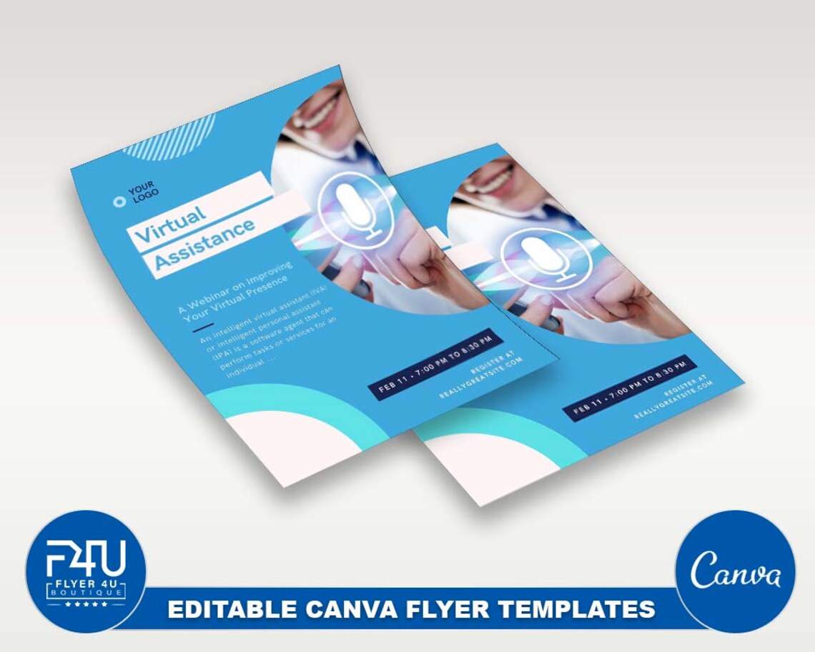 Virtual Assistant Flyer DIY Canva Virtual Assistant Flyer - Etsy