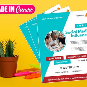 Social Media Influencer Flyer, DIY Canva Social Media Influencer ...