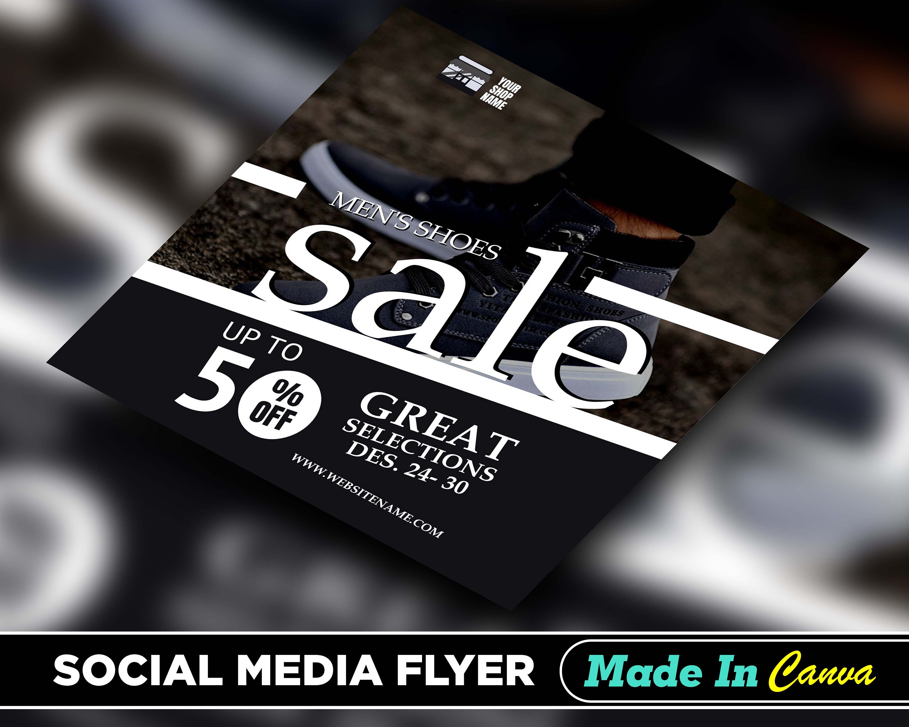 Slippers Flyer DIY Canva Slippers Flyer Template 2022 - Etsy
