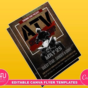 ATV Tournament Flyer, DIY Canva Atv Tournament Flyer, Editable Canva US ...