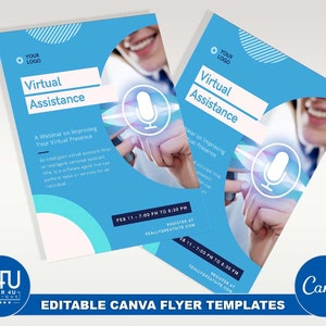 Virtual Assistant Flyer DIY Canva Virtual Assistant Flyer - Etsy