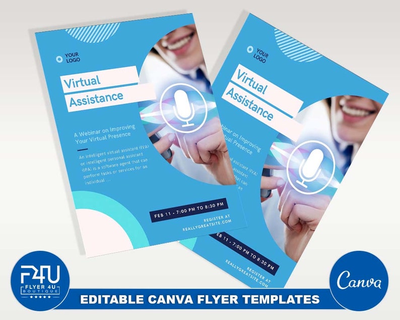 Virtual Assistant Flyer DIY Canva Virtual Assistant Flyer - Etsy