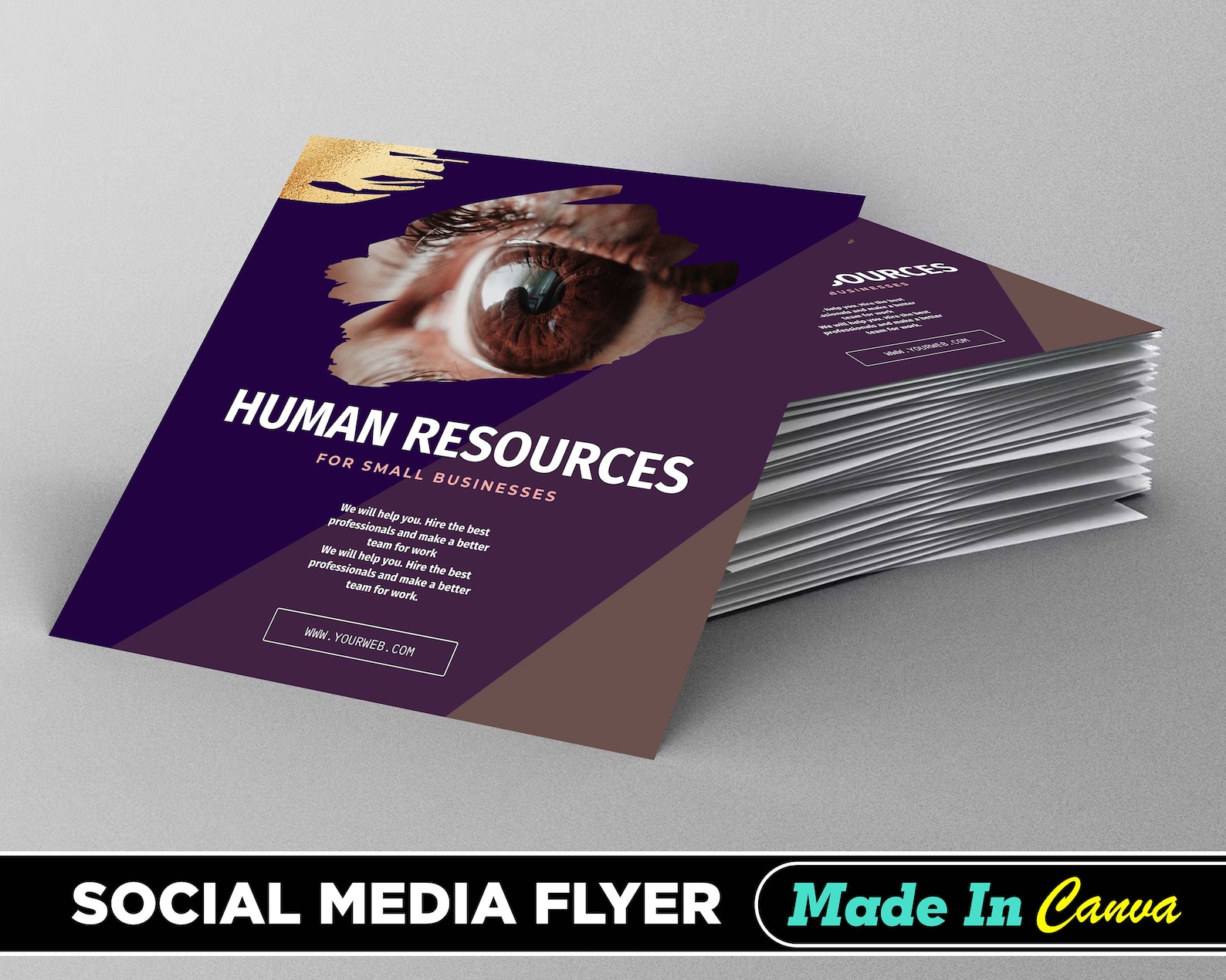 Human Resources Flyer, DIY Canva Human Resources Flyer Template 2022 ...