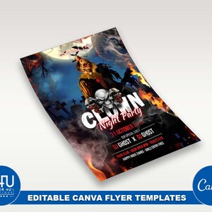 Clown Service Flyer, DIY Canva Clown Service Flyer Template 2022 ...