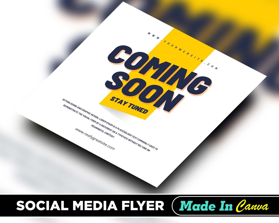 Coming Soon Flyer DIY Canva Coming Soon Flyer Template 2022 - Etsy