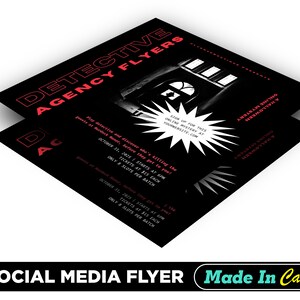 Detective Agency Flyer, DIY Canva Detective Flyer Template 2022 ...