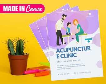 Acupuncture Canva Template - Etsy