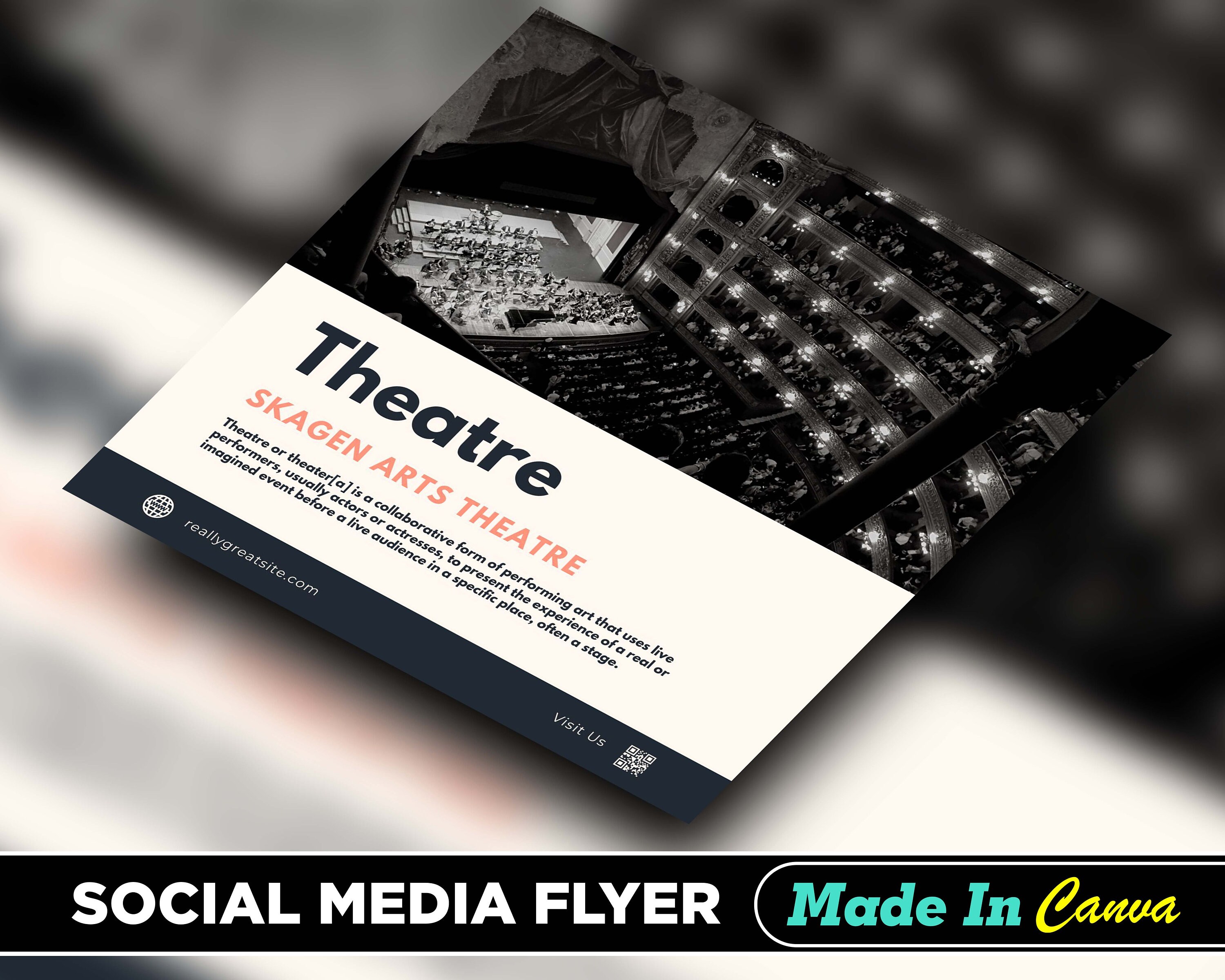 Theatre Flyer, DIY Canva Theatre Flyer Template 2022, Editable Canva ...