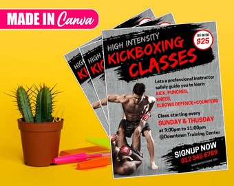 Kickboxing Flyer - Etsy
