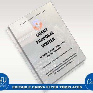 Grant Proposal Writer Flyer DIY Canva Grant Proposal Writer - Etsy