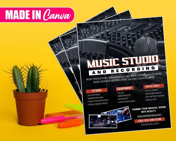 Studio Flyers DIY Canva Studio Flyers Editable Canva US | Etsy