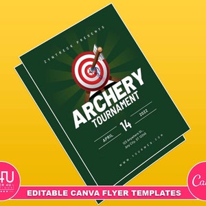 Archery Tournament Flyer, DIY Canva Archery Tournament Flyer Template ...