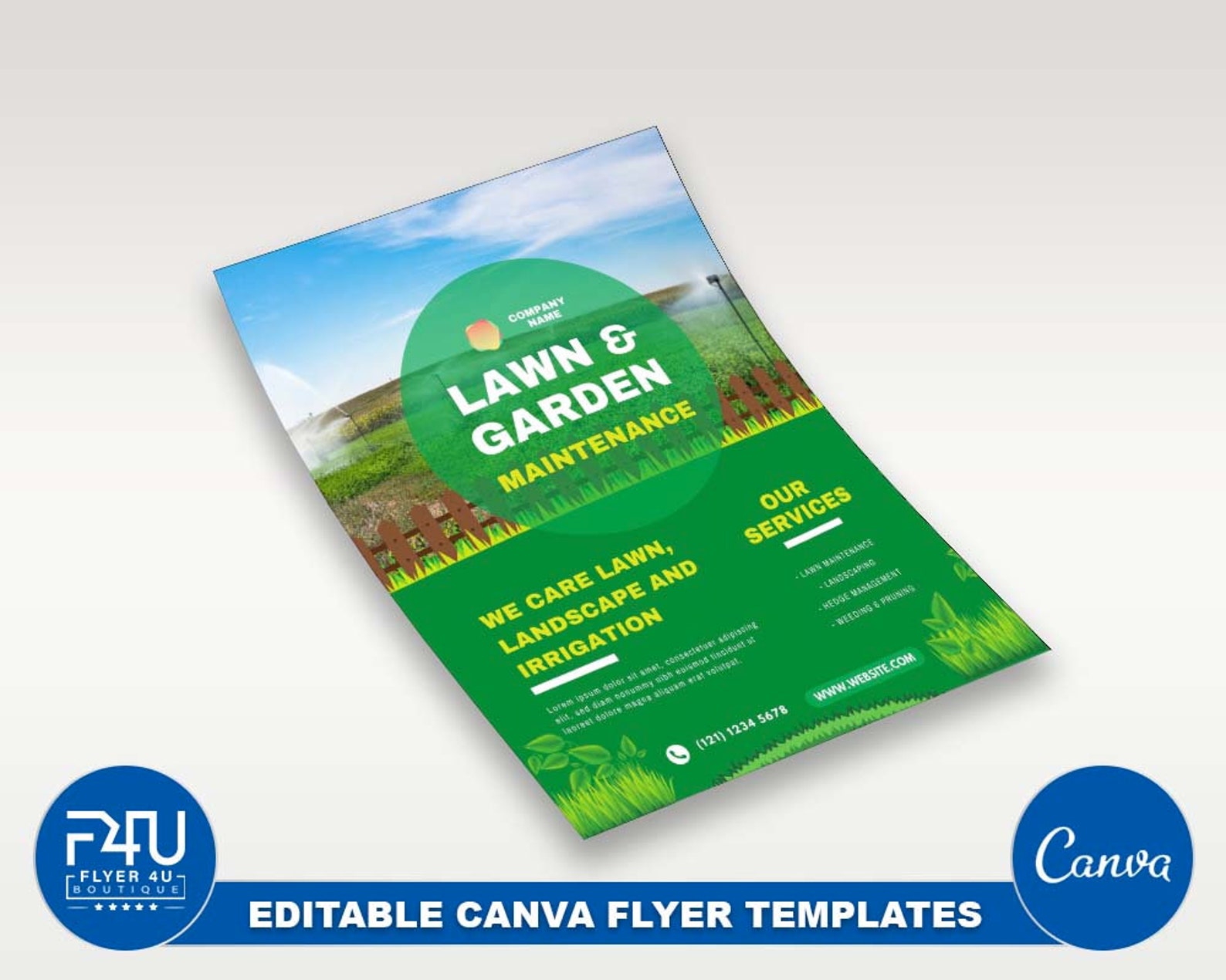 Irrigation Services Flyer DIY Canva Irrigation Servicesflyer - Etsy