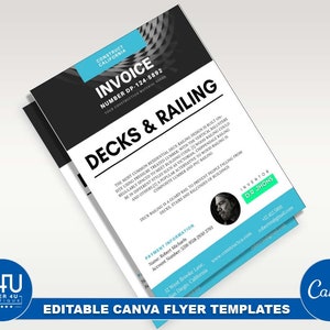 Decks and Railing Flyer DIY Canva Decks & Railing Template | Etsy