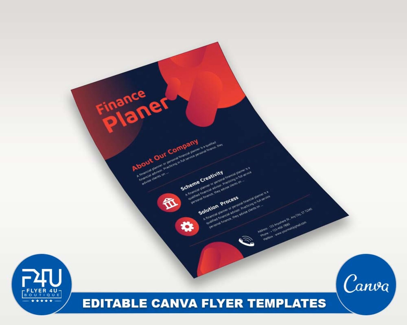 Financial Planer Flyer DIY Financial Planer Writer Flyer - Etsy