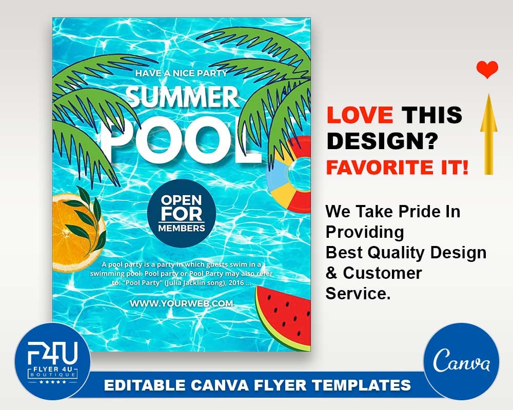 Pool Flyer Templates