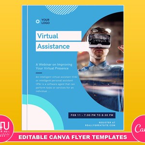 Virtual Assistant Flyer DIY Canva Virtual Assistant Flyer - Etsy