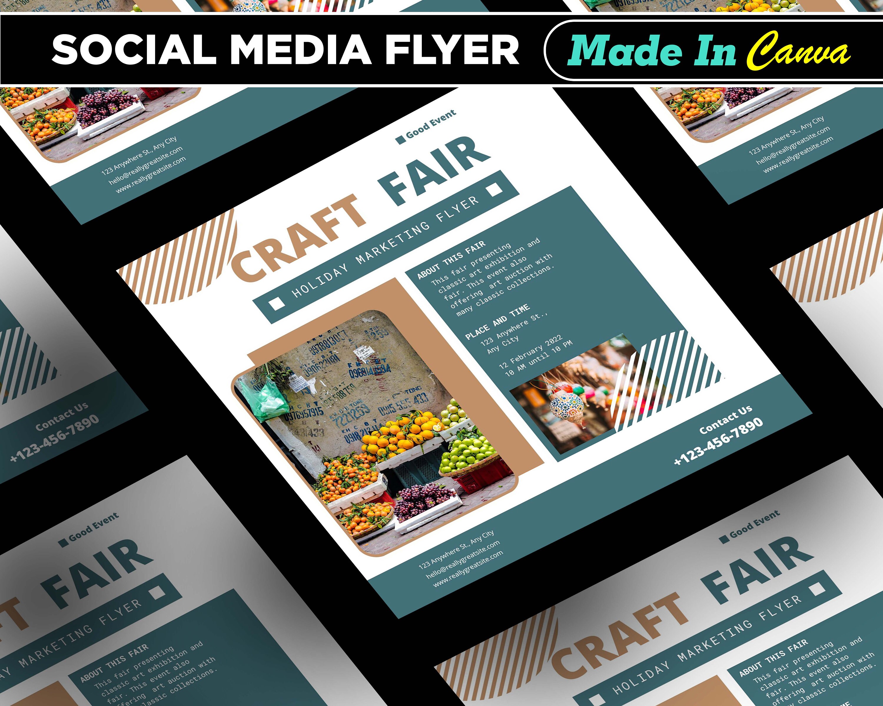 Craft Fair Holiday Marketing Flyer DIY Canva Craft Fair - Etsy