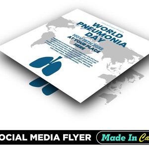 World Pneumonia Day Flyer, DIY Canva World Pneumonia Day Flyer Template ...