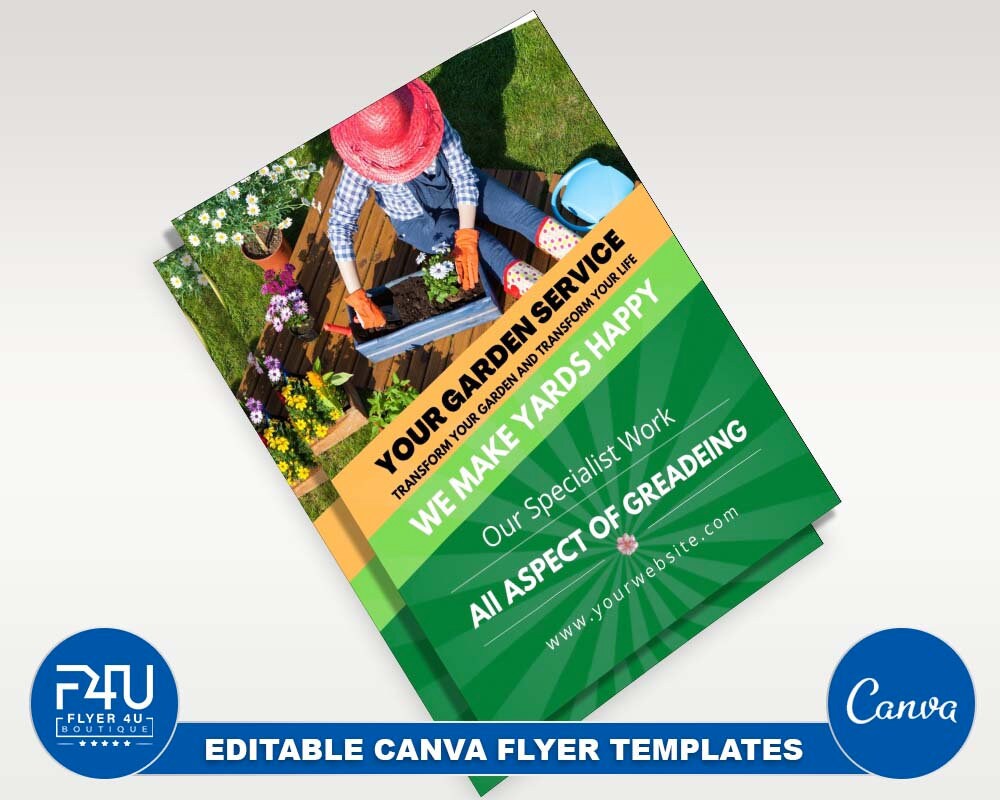 Garden Flyer DIY Canva Garden Flyer Template 2022 Editable - Etsy