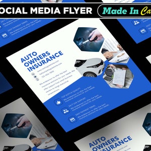 Auto Owners Insurance Flyer, DIY Canva Auto Owners Insurance Flyer ...