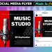 Music Studio Flyer, DIY Canva Music Studio Flyer Template, Editable ...