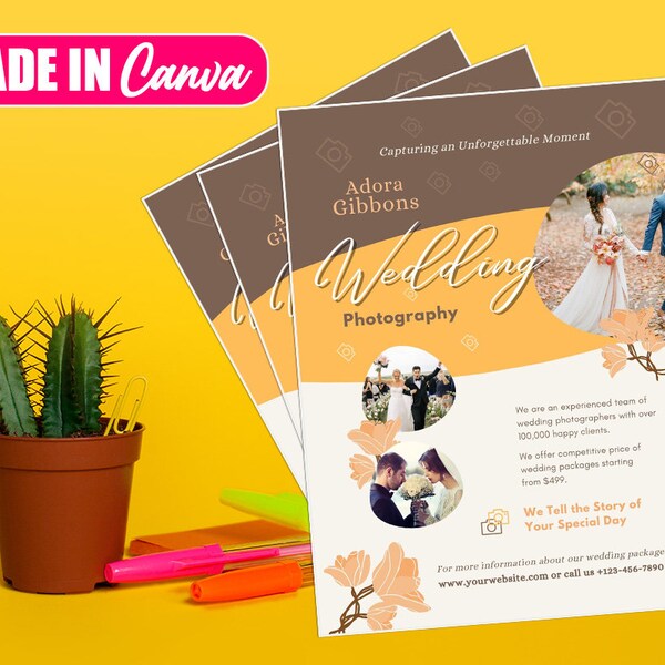Wedding Handout Template - Etsy