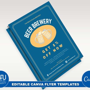 Beer Brewery Flyer, DIY Canva Beer Brewery Flyer Template 2022 ...