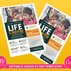 Fundraiser Flyer, DIY Canva Fundraiser Flyer Template 2022, Editable ...