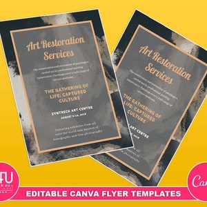 Art Restoration Flyer, DIY Canva Art Restoration Flyer Template 2022 ...