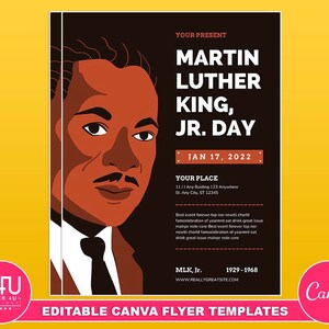 Martin Luther King Jr. Day Flyer, DIY Canva Martin Luther King Jr. Day ...
