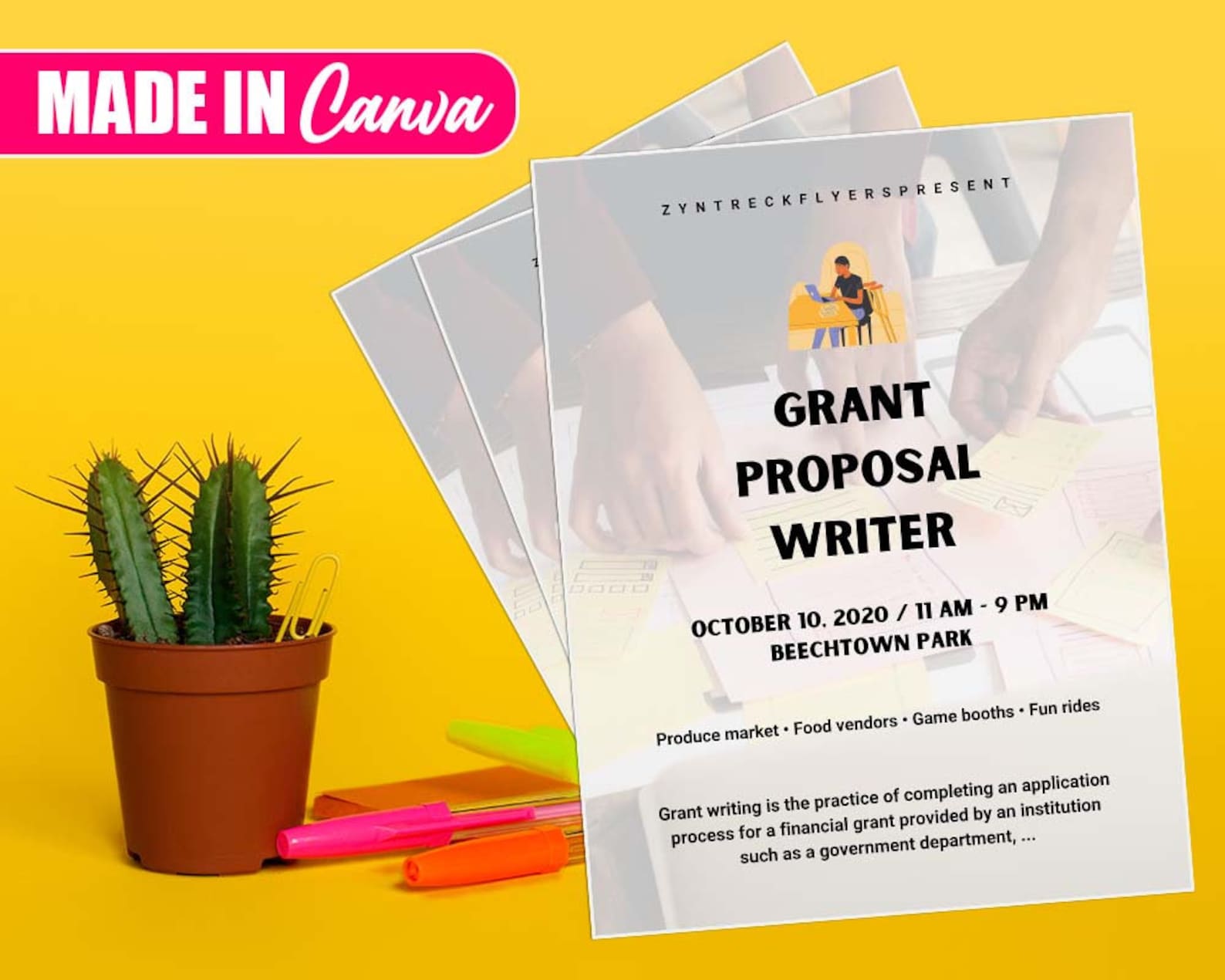 Grant Proposal Writer Flyer, DIY Canva Grant Proposal Writer Flyer ...
