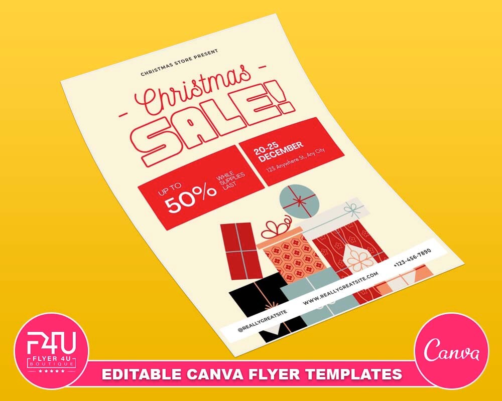 2022 DIY Canva Gift Shop Templates Editable Canva US Letter Size ...