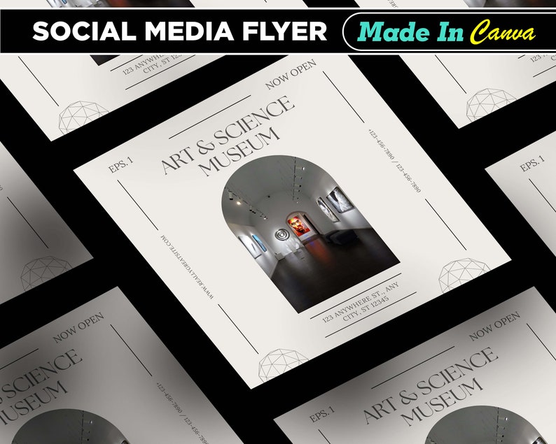 Art and Science Museum Flyer, DIY Canva Art & Science Museum Flyer ...